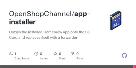 GitHub OpenShopChannel App Installer Unzips The Installed Homebrew App Onto The SD Card And