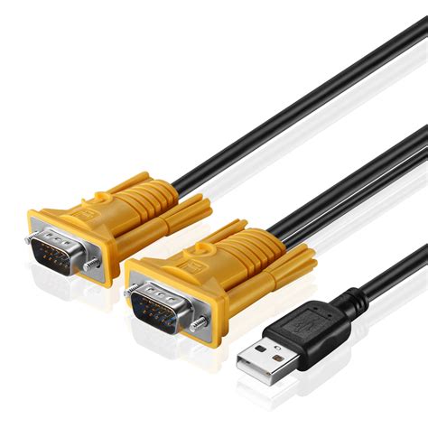 KVM Cable KVM USB VGA Wire Cord Plug 2 In 1 Kit For KVM Switch Console EBay