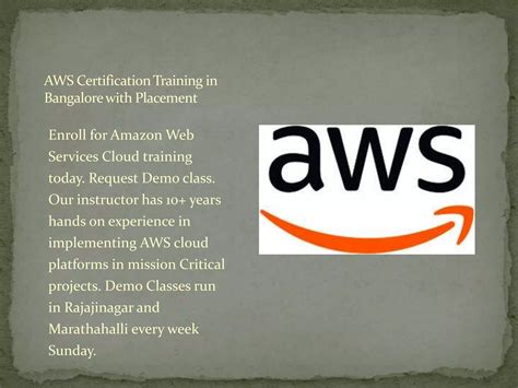 Aws Training Banglore 11 PPT