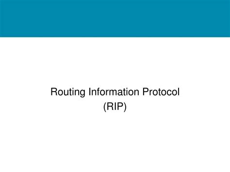 PPT Routing Information Protocol RIP PowerPoint Presentation Free Download ID