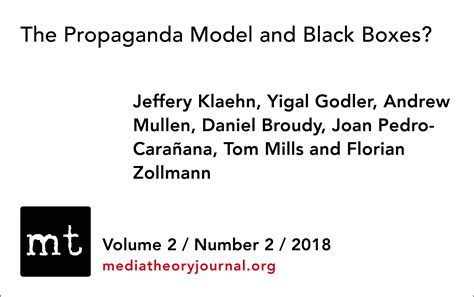 Discussion The Propaganda Model And Black Boxes Media Theory