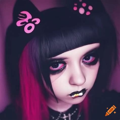 Hello Kitty Goth Emo Girl On Craiyon