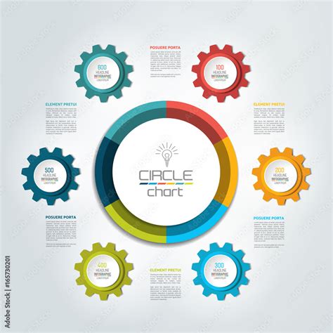 Circle Infographic Chart Diagram Scheme Stock Vector Adobe Stock