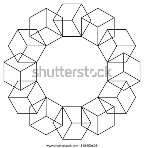 Rotating Cubes Vector Illustration Stock Vector Royalty Free