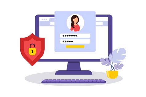 Premium Vector Login Form On Computer Screen User Authorization Sign