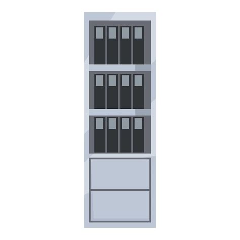 Premium Vector Office Cabinet Keeping Files Organized With Binders On Shelves