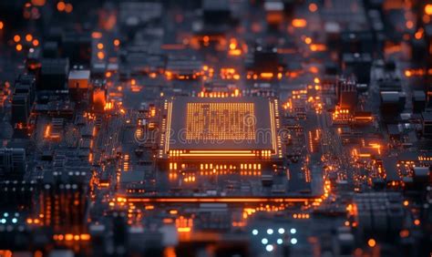 Computing Processor Cpu Microchip And Electronic Circuit Board Computer Digital Background