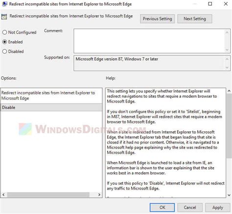 Disable IEToEdge BHO To Stop IE11 Redirect To Edge