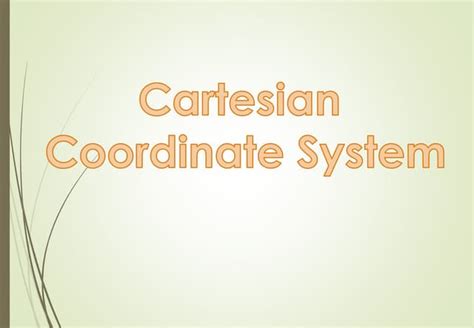 cartesian coordinate system pptx geography science