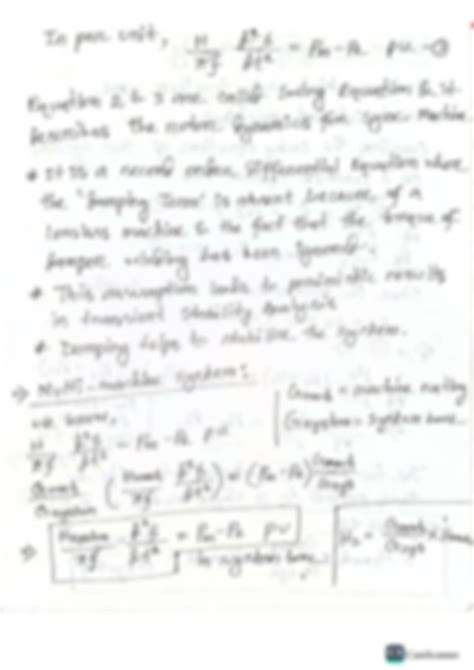 Solution Derivation Of Swing Equation Dynamics Of A Synchronous Machine Power System Analysis