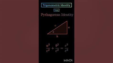 Trigonometric Identity From Pythagorian Identity Magicofmaths Maths