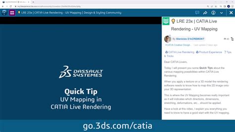 [video] Catia On Linkedin Uv Mapping Quick Tips Catia On Catia Live Rendering