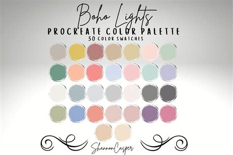 Boho Color Palette For Procreate Graphic By Shannon Casper Creative Fabrica