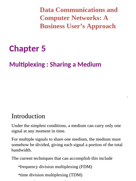 lecture 5b multiplexing pdf multiplexing wavelength division