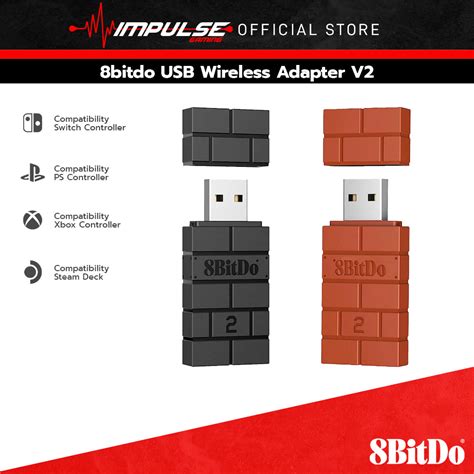 8bitdo Usb Wireless Bluetooth Adapter Ver 2 For Window Ps5 Ps4 Xbox