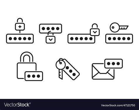 Security Password Of Account With Key Lock Vector Image
