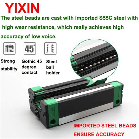 Heavy Linear Rail Slide 1pc HG15 Linear Guide Block 1pc HGH15 Carriage HGH15 HGH20 HGH25 HGH30