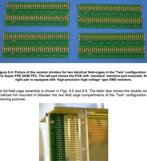 4 Picture Of The Resistor Dividers For Two Identical Field Cages In Download Scientific