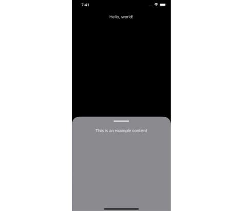 Swiftui Package To Present A Bottom Sheet Interactable View With The Desired Detents