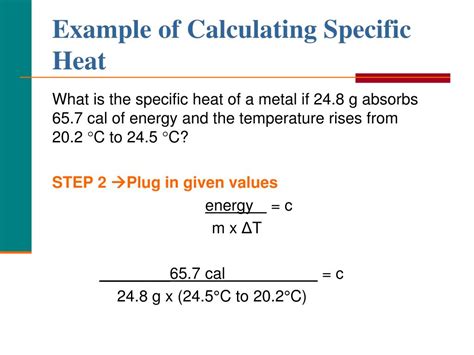 How To Do Specific Heat Calculations