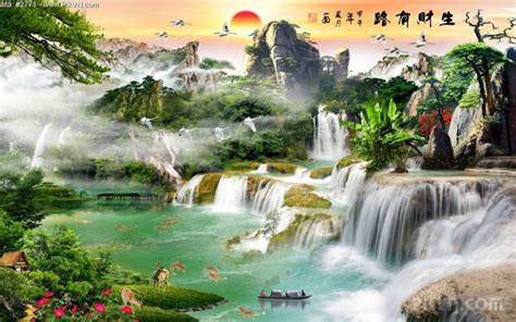 Tranh Phong Th Y P Tuy N T P Ch N L C M I File Psd Vector Com