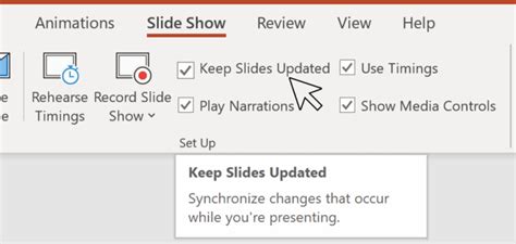 Synchronize Changes In PowerPoint While Presenting