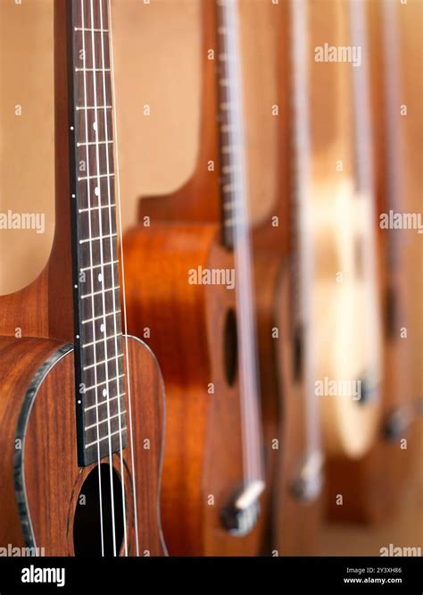 Ukulele Abstract Background Ukes Are Traditional Unamplified Musical Instruments With Nylon