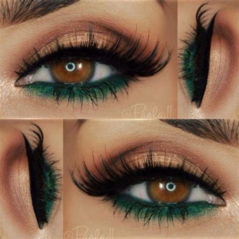 Green And Brown Eyeshadows On Brown Eyes Greeneyeshadows Eye Makeup