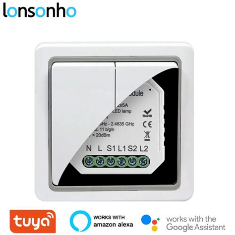 Lonsonho умный Wifi переключатель реле 2 банды 220 В туя Модуль Автоматизации умного дома пульт