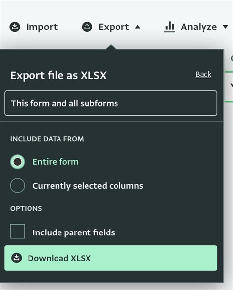 Export Subform Records Activityinfo Information Management Software For Mande Reporting And