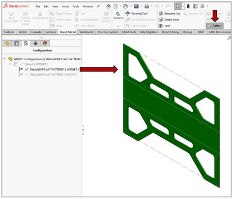 How To Create A Flat Pattern Of A Multibody Part