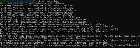 解决apt update失败的问题 see apt secure 8 manpage for repository creation and user configuration