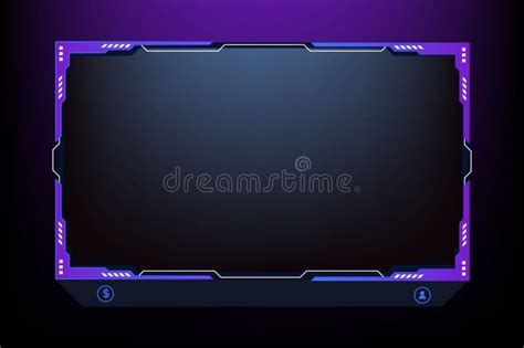 Digital Live Streaming Overlay Vector Broadcast Screen Design With Abstract Shapes Futuristic