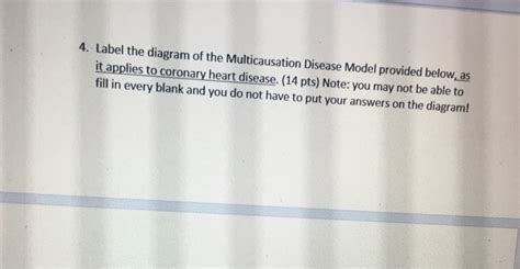 Solved 4 Label The Diagram Of The Multicausation Disease