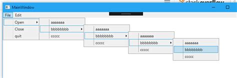 C How To Properly Create A Sub Menu For A Menu Item In WPF Stack