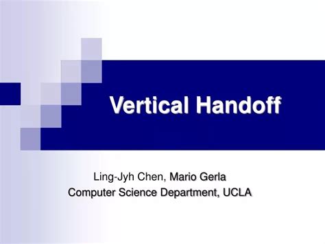 Ppt Seamless Handoff Solutions Vertical And Horizontal Transition