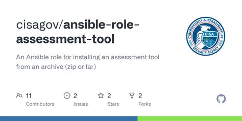 Github Cisagov Ansible Role Assessment Tool An Ansible Role For Installing An Assessment Tool