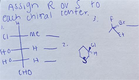 Solved Assign R OV S To Erwh Chiral Center Chegg Com