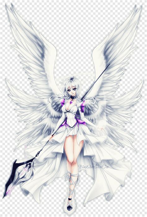 Anime Girl Angel Wings Drawing