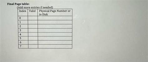 Solved 4 25pts Virtual Memory Uses A Page Table To