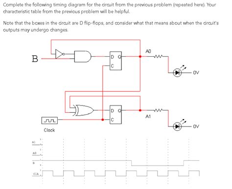 Solved Complete The Following Timing Diagram For The Circuit Chegg Com