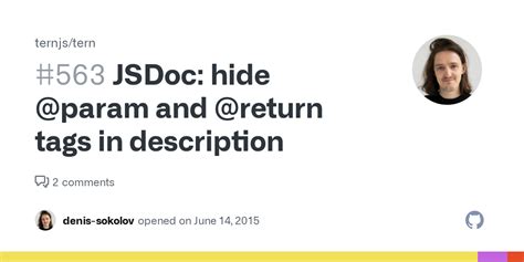 JSDoc Hide Param And Return Tags In Description Issue 563