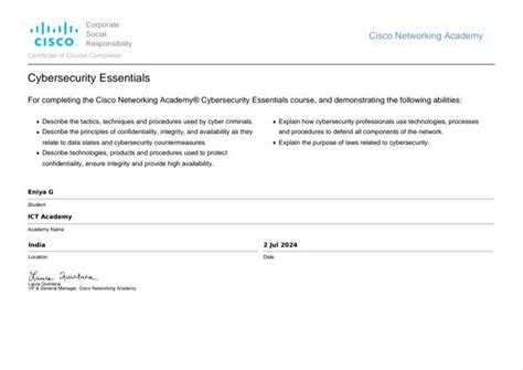 Eniya G On Linkedin Cisconetworkingacademy Cybersecurity