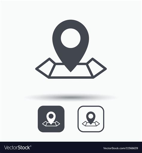 Location Icon Map Pointer Sign Royalty Free Vector Image