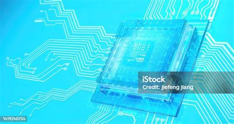 사이버 펑크 Ai의 3d 렌더링 회로 기판 기술 배경 중앙 컴퓨터 프로세서 Cpu 및 Gpu 개념 마더 보드 디지털 칩 기술