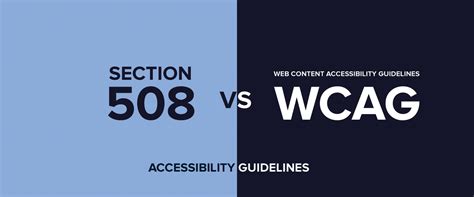 Section Compliance Vs WCAG Understanding Accessibility Guidelines