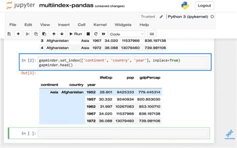 multiindex in pandas for multi level or hierarchical data master data