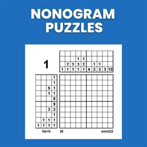 Nonogram Puzzles Free Printable Pdfs