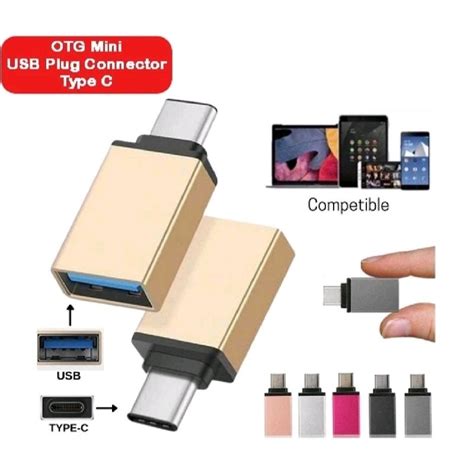 Jual Otg Type C Besi Sambungan Usb Tab C Full Aluminium Shopee Indonesia