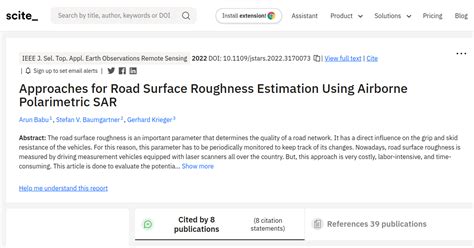 Approaches For Road Surface Roughness Estimation Using Airborne Polarimetric Sar Scite Report